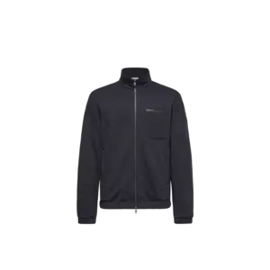 Moncler Cotton Blend Zip-up Sweatshirt - Blue