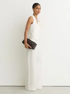 REISS Alyx Linen-blend Tailored Waistcoat