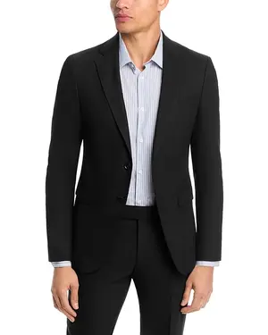 BOSS Suit Jacket Textured Reymond Extra Slim Fit Performance Wool - Black