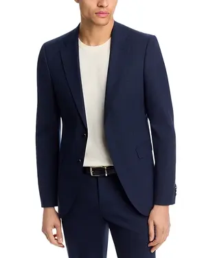 BOSS Suit Jacket Textured Reymond Extra Slim Fit Performance Wool - Dark Blue