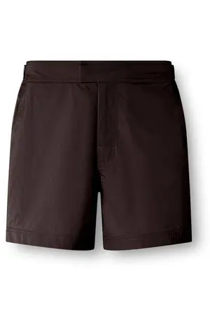 Zegna 232 Road Swim Trunks - Dark Brown