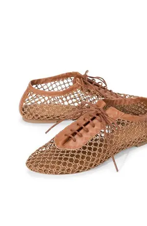 Staud Kit Lace-up Flat