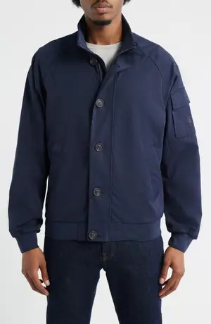 SAVE THE DUCK Blade Water Resistant Bomber Jacket - Navy Blue
