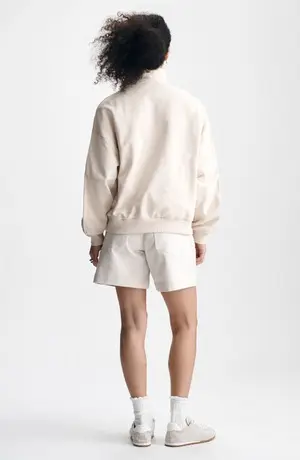Brooklyn Industries Oversized Half-zip Cotton Sweatshirt - Sandshell
