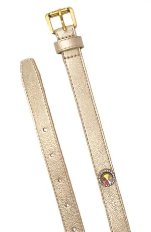 Kurt Geiger Octavia Embellished Metallic Leather Belt