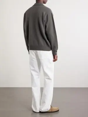 MARGARET HOWELL Merino Wool And Cashmere-blend Polo Sweater