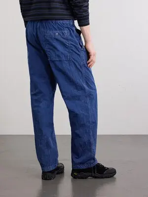 Stone Island Straight-leg Logo-appliquéd Crinkled Trousers