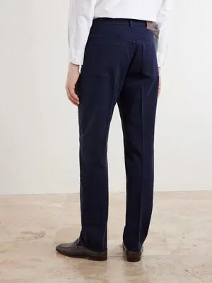 Dunhill Tapered Cotton-blend Twill Trousers