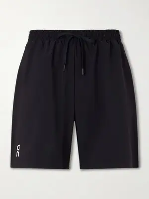 On Straight-leg Recycled-shell Tennis Shorts - Black