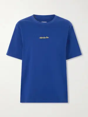 Aimé Leon Dore Logo-embroidered Cotton T-shirt - Blue