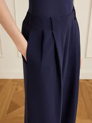 LESET Arielle Pleated Wide-leg Pants