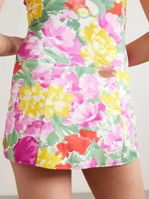 Chloé Appliquéd Floral-print Bikini Skirt