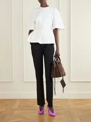 Balenciaga Le City Studded Shoulder Bag - Brown