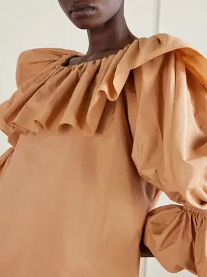 Chloé Ruffled Cotton-poplin Top