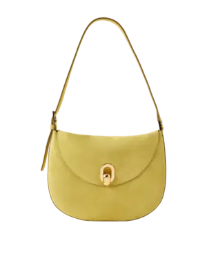 Savette Tondo Small Suede Shoulder Bag - Green