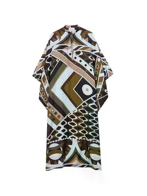 Emilio Pucci Vivara-print Silk Kaftan - Brown