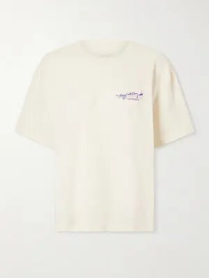 Aimé Leon Dore Logo-printed Cotton-jersey T-shirt - Neutrals