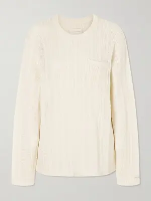 Aimé Leon Dore Open-knit Cotton Sweater - Neutrals