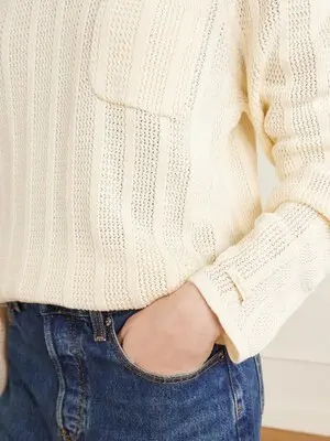 Aimé Leon Dore Open-knit Cotton Sweater - Neutrals