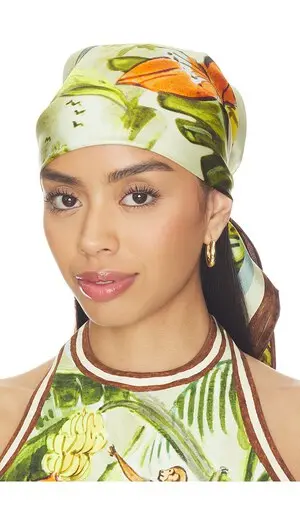 ALEMAIS Toucan Tango Silk Scarf In Green,blue - Multi