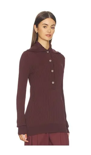 ENTIRE STUDIOS High Neck Henley Top