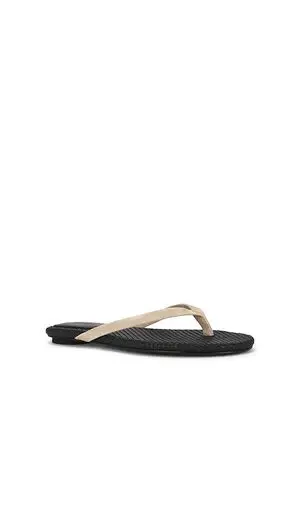 ST. AGNI Suede Woven Flip Flop - Rock