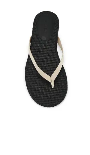 ST. AGNI Suede Woven Flip Flop - Rock