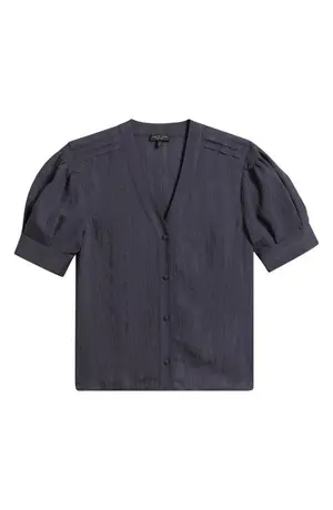 Rag & Bone Taylor Short Sleeve Woven Shirt - Sal