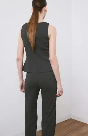 Mango Peplum Button Vest