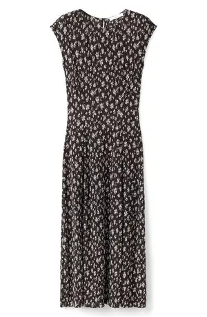 Mango Floral Print Midi Dress