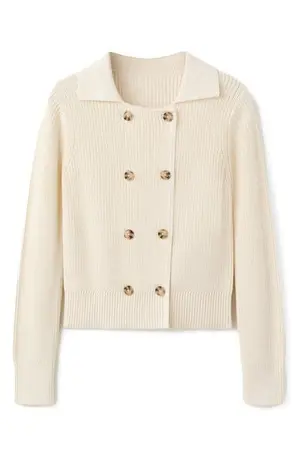 Mango Double-breasted Cotton Cardigan