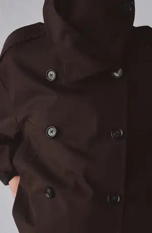 Mango Cropped Trench Jacket