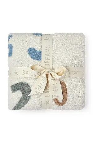 Barefoot Dreams Cozychic Number Stroller Blanket In Cream