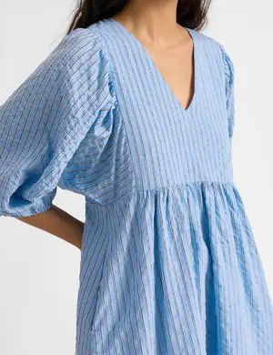ALBARAY Striped V-neck Midi Dress