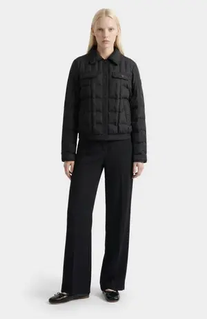 Rudsak Quilted Down Shirt Jacket - Black