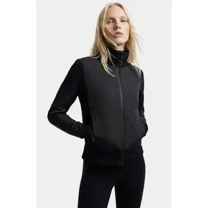 Rudsak Granada Zip-up Mixed Media Sweater Jacket - Black