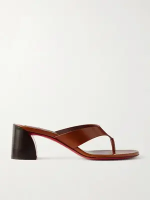 CHRISTIAN LOUBOUTIN Janetonga 55 Leather Sandals - Brown