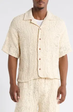 HONOR THE GIFT Mind Maze Cotton Blend Camp Shirt