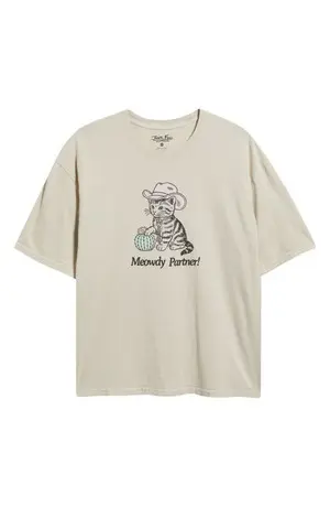 Junk Food Meowdy Partner Graphic T-shirt