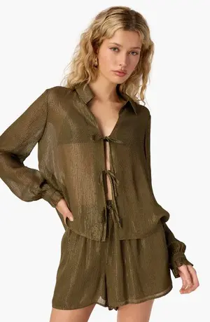 Cami Nyc Metallic Chiffon Shorts