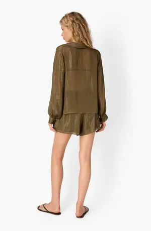 Cami Nyc Metallic Chiffon Shorts