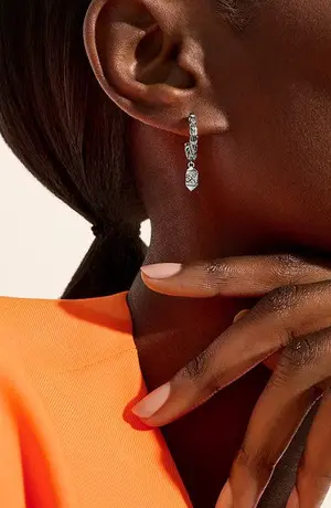 John Hardy Icon Stud Diamond Hoop Earrings - Silver