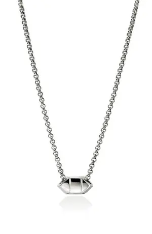 John Hardy Icon Stud Pavé Diamond Pendant Necklace - Silver