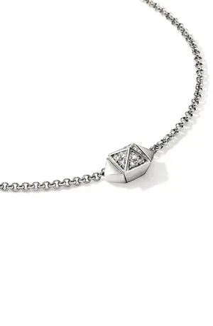 John Hardy Icon Stud Pavé Diamond Pendant Necklace - Silver