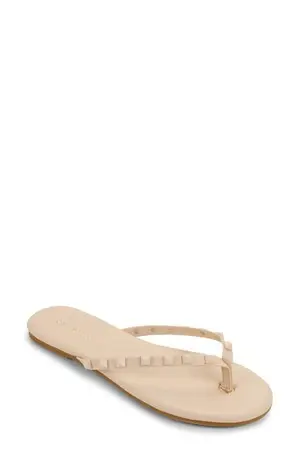 Yosi Samra Rivington Studded Flip Flops - Beige