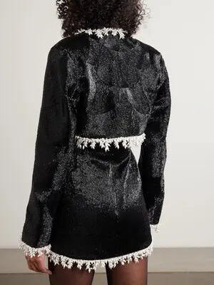 CLIO PEPPIATT Margot Cropped Embellished Jacket