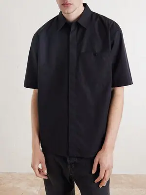 Saint Laurent Cotton-poplin Pyjama Shirt - Black
