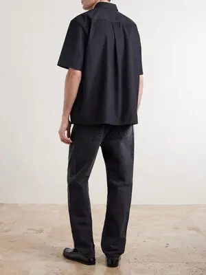 Saint Laurent Cotton-poplin Pyjama Shirt - Black