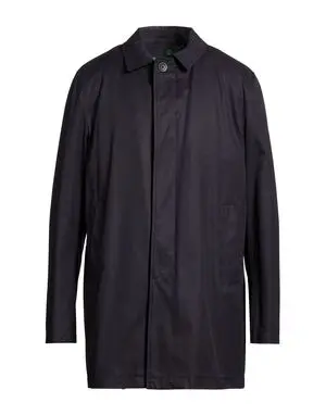 Herno Single-breasted Cotton Gabardine Coat - Navy