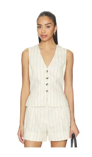 Rag & Bone Paulette Stripe Vest - Beige